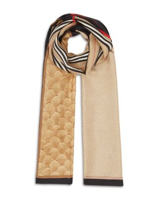 Burberry Fish Stripe Silk Scarf | Bloomingdale's