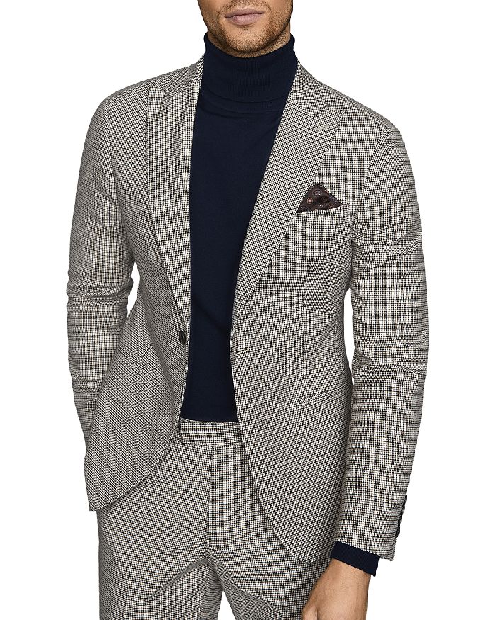 REISS Butler Micro-Tattersall Slim Fit Blazer | Bloomingdale's