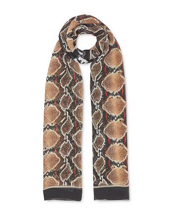 Burberry Python Print Silk Scarf | Bloomingdale's