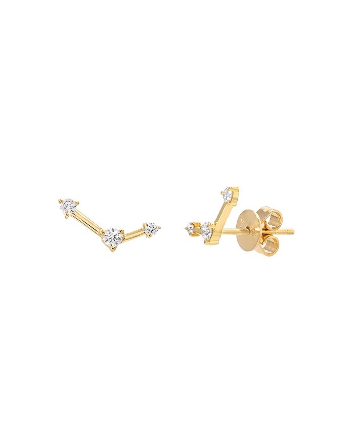 Zoe Lev 14K Yellow Gold Diamond Constellation Stud Earrings ... Zoe Lev 14K Yellow Gold Diamond Constellation Stud Earrings ...
