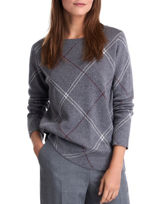 Barbour Allison Cotton Windowpane Sweater | Bloomingdale's