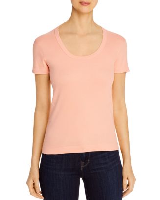 Three Dots Cotton Scoop Neck Tee | Bloomingdale's