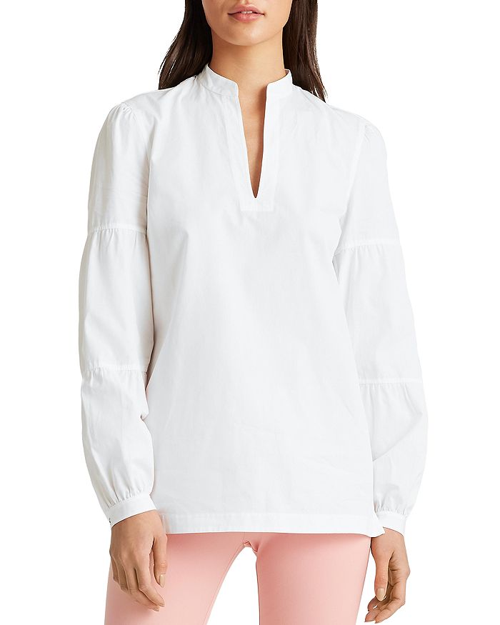 Ralph Lauren Cotton Split Neck Tunic | Bloomingdale's