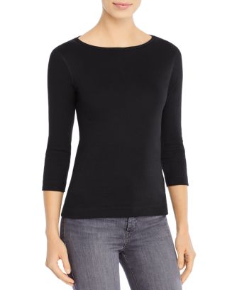 Three Dots Three-Quarter-Sleeve Cotton Tee | Bloomingdale's