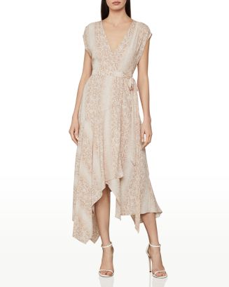 BCBGMAXAZRIA Python Print Wrap Dress | Bloomingdale's