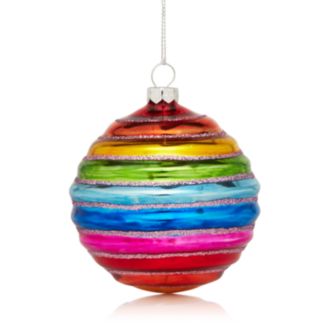Bloomingdale's Glass Rainbow Ball Ornament - 100% Exclusive ...