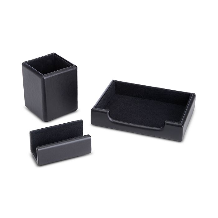 ROYCE New York 3 Pc. Suede Lined Executive Desk Accessory Set ...