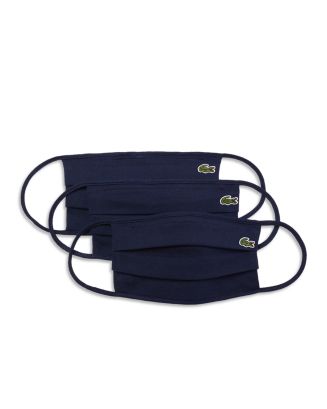 Lacoste Cotton Piqué Double Pleated Face Masks, Set of 3 | Bloomingdale's