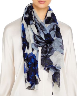 Click here for Bloomingdales Floral Print Wool Scarf - Exclusive prices