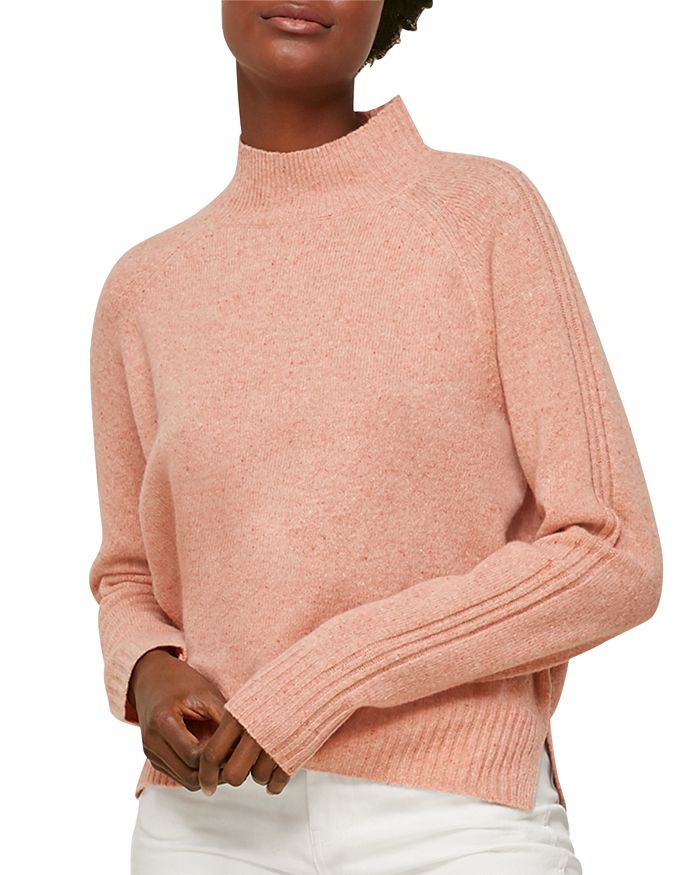 Whistles Funnel Neck Flecked Knit Sweater | Bloomingdale's