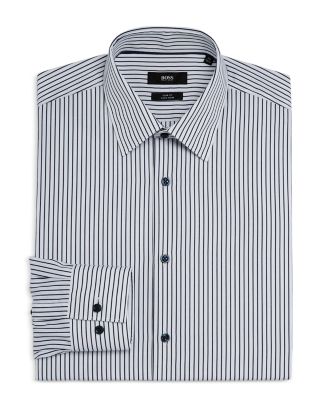 BOSS Men's Jano Cotton Stripe Slim Fit Dress Shirt | Bloomingdale's