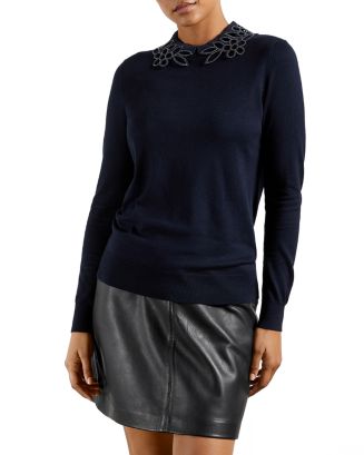 Ted Baker Azaleo Embellished Collar Sweater | Bloomingdale's