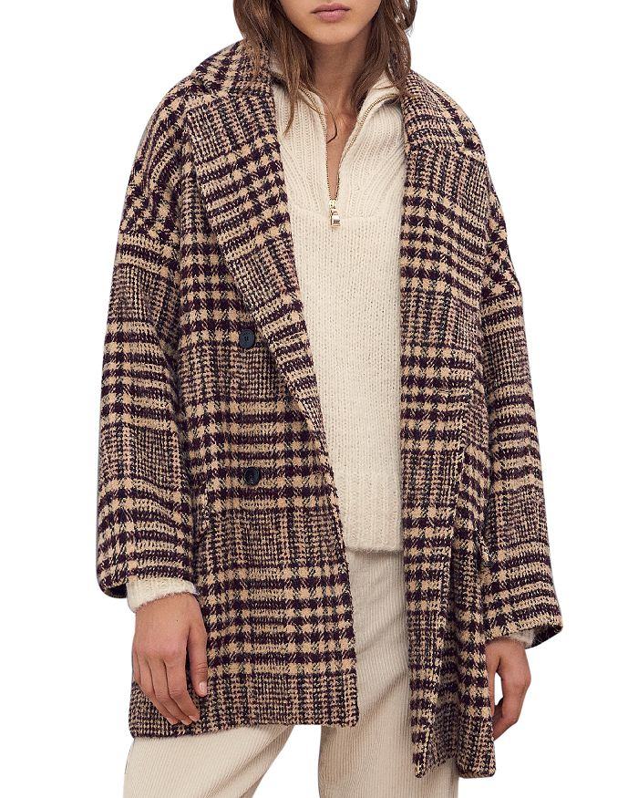 ba&sh Arty Plaid Coat | Bloomingdale's