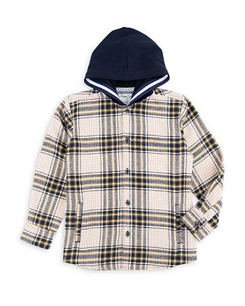 Sovereign Code Boys' Dayton Hooded Plaid Shirt - Little Kid, Big Kid ...