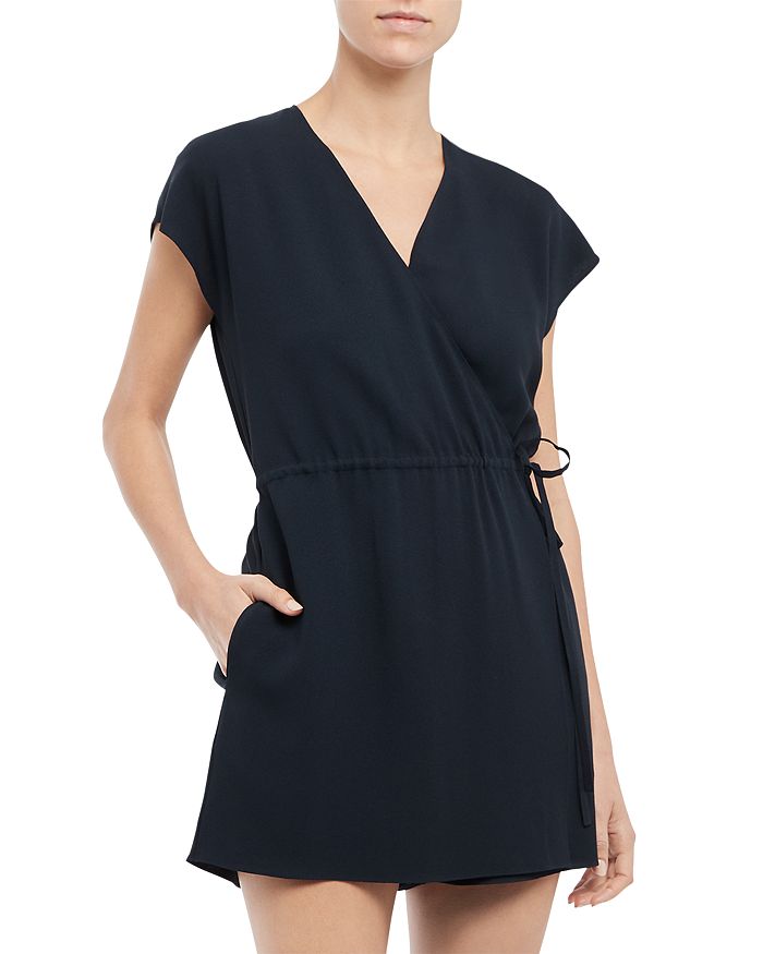 Theory Rosin Wrap Romper | Bloomingdale's