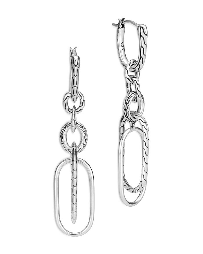 JOHN HARDY Sterling Silver Classic Chain Multi Loop Drop Earrings ...