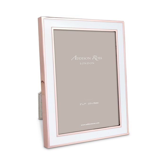 Addison Ross Rose Gold & White Enamel Frame, 5" x 7" | Bloomingdale's