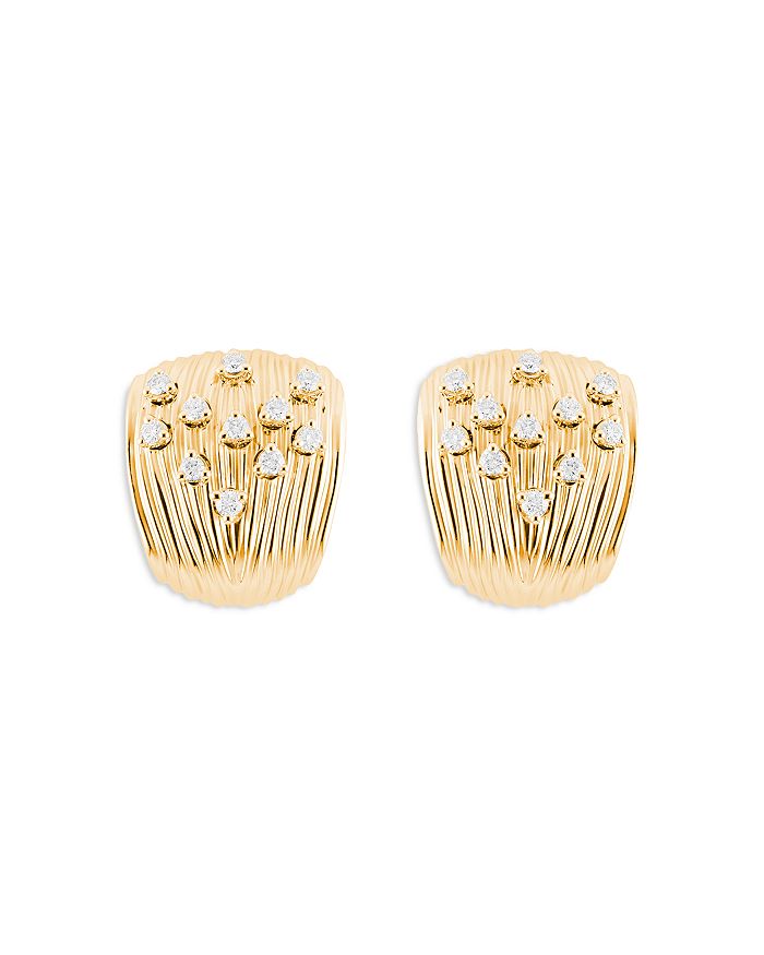HUEB 18K Yellow Gold Bahia Diamond Stud Earrings | Bloomingdale's