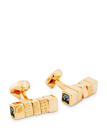 Zegna Rotating Herringbone Square Cylinder Cufflinks | Bloomingdale's