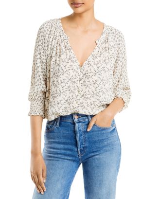 Rails Mariah Printed Smocked Top | Bloomingdale's