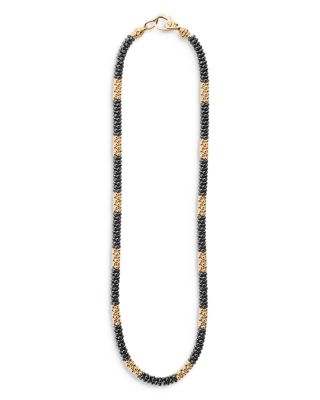 Click here for Lagos Ceramic & 18K Yellow Gold Black Caviar Neckl... prices
