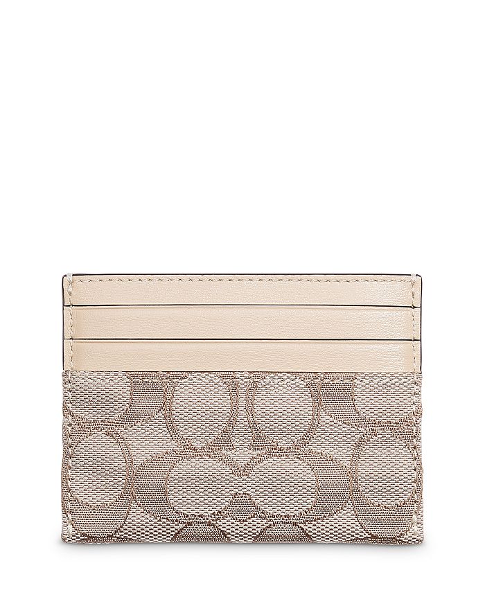 COACH Signature Jacquard Card Case | Bloomingdale's
