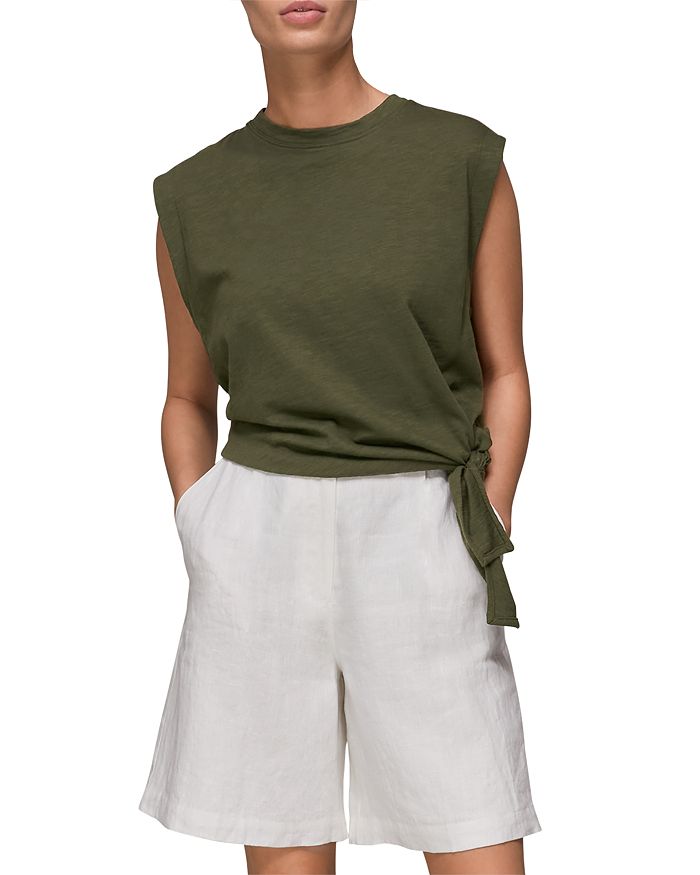 Whistles Sleeveless Side Tie Top | Bloomingdale's