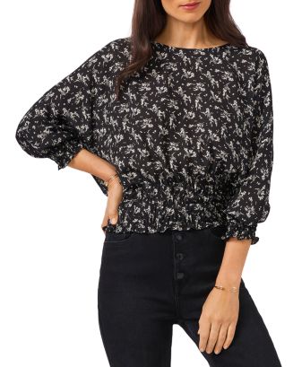 VINCE CAMUTO Smocked Dolman Sleeve Top | Bloomingdale's