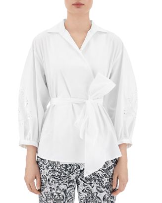 Weekend Max Mara Livia Wrap Style Cotton Shirt | Bloomingdale's