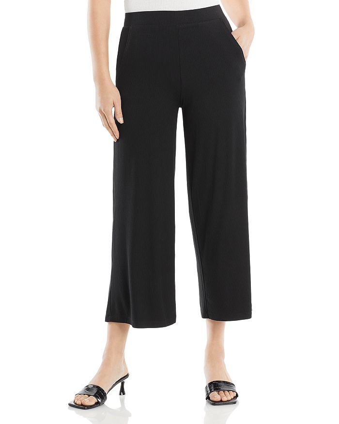 Three Dots Ribbed Wide Leg Pants | Bloomingdale's