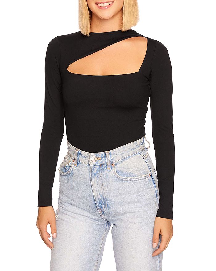 Susana Monaco Cutout Long Sleeve Top | Bloomingdale's