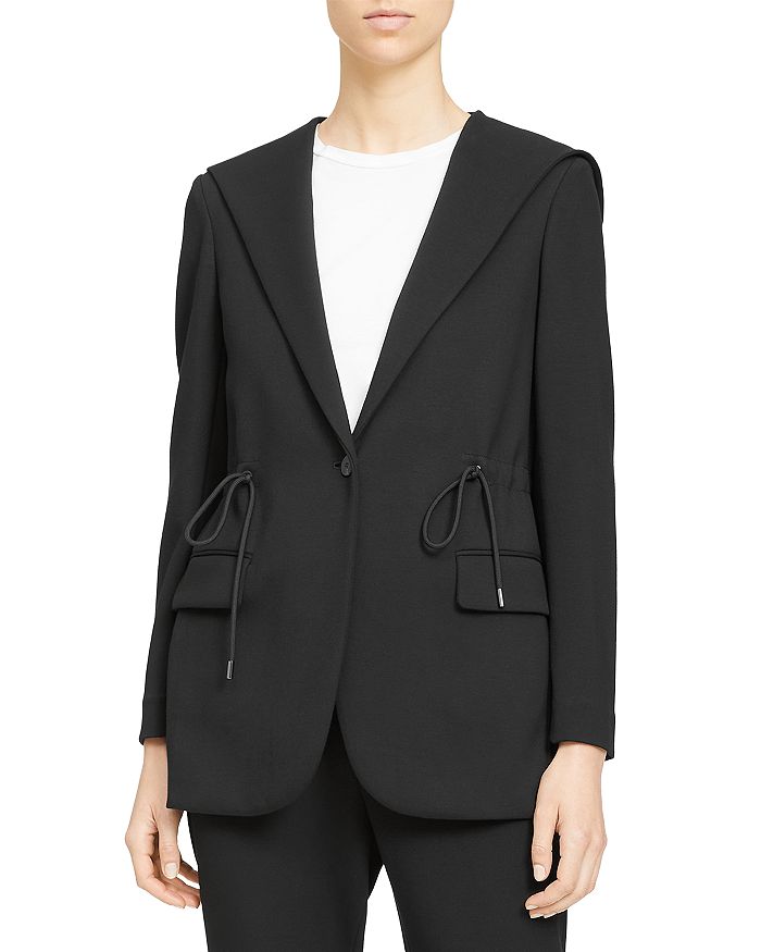 Theory Hooded One Button Jacket | Bloomingdale's