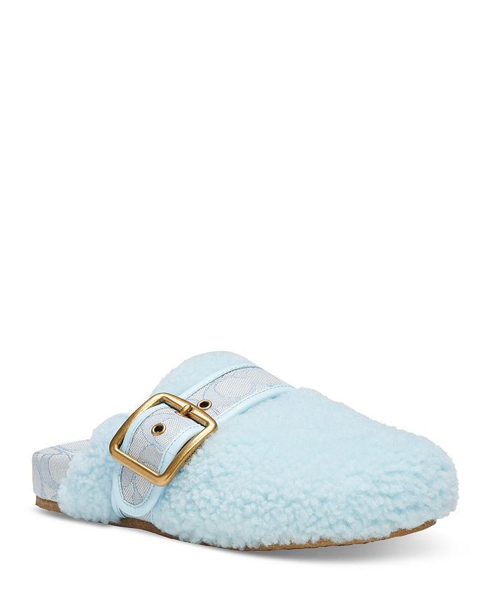 COACH Women's Shearling Clogs | Bloomingdale's