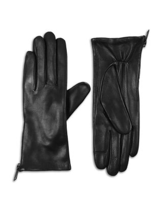 ALLSAINTS Tonal Zip Leather Gloves | Bloomingdale's