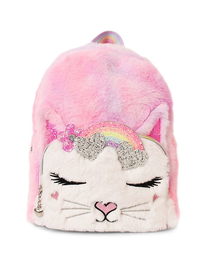 OMG Accessories Girls' Bella Tie Dyed Faux Fur Rainbow Crown Mini ...