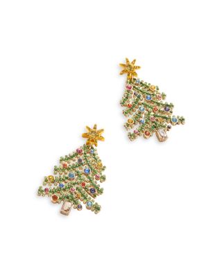 BAUBLEBAR Multi Crystal Christmas Tree Drop Earrings Bloomingdale s