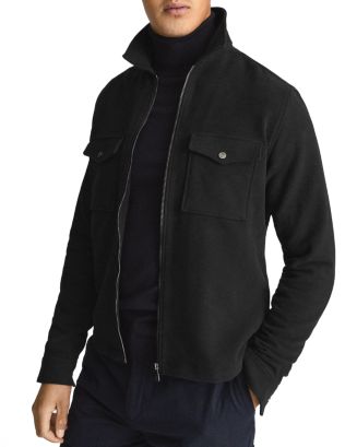 REISS Vice Cotton Zip Shirt Jacket | Bloomingdale's