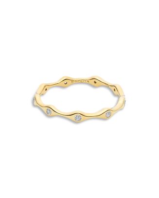 IPPOLITA 18K Yellow Gold Stardust Diamond Skinny Squiggle Band ...