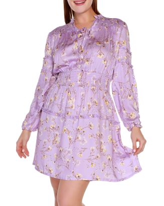Belldini Plus Floral Blouson Long Sleeve Dress | Bloomingdale's
