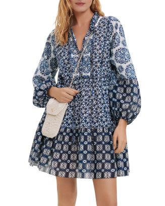 Maje Renzani Mixed Print Babydoll Dress | Bloomingdale's