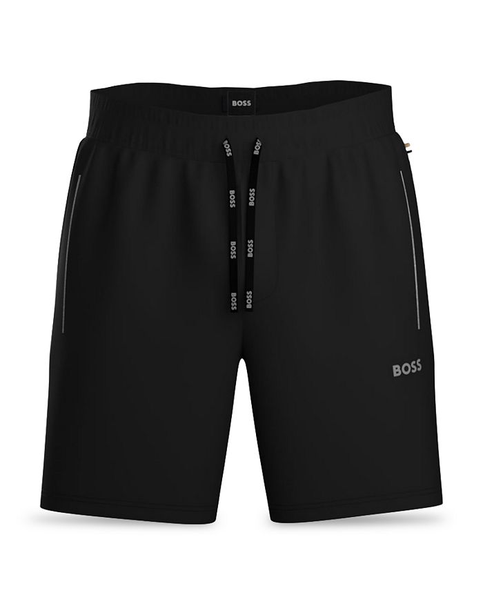 BOSS Mix & Match Cotton Stretch Logo Print Drawstring Shorts ...