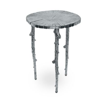 Michael Aram Enchanted Forest Polished Aluminum Side Table | Bloomingdale's