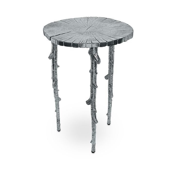 Michael Aram Enchanted Forest Polished Aluminum Side Table | Bloomingdale's