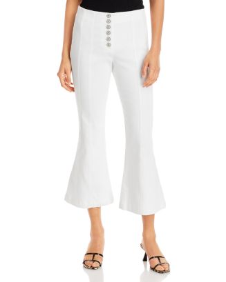 Cinq à Sept Meryl Cropped Flare Leg Jeans in White | Bloomingdale's