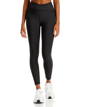 AQUA AQUA High Rise Twist Detail 7/8 Leggings - 100% Exclusive ...