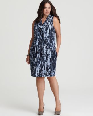 MICHAEL Michael Kors Plus Size Printed Cowlneck Dress | Bloomingdale's