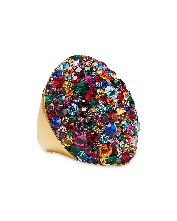 kate spade new york Rainbow Multicolor Pavé Dome Ring in Gold Tone ...