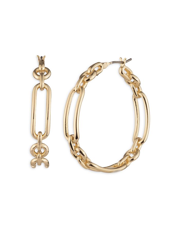 Ralph Lauren Lauren Link Hoop Earrings in Gold Tone | Bloomingdale's