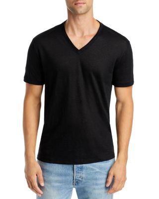 Click here for John Varvatos Slim Fit Linen V Neck Tee prices