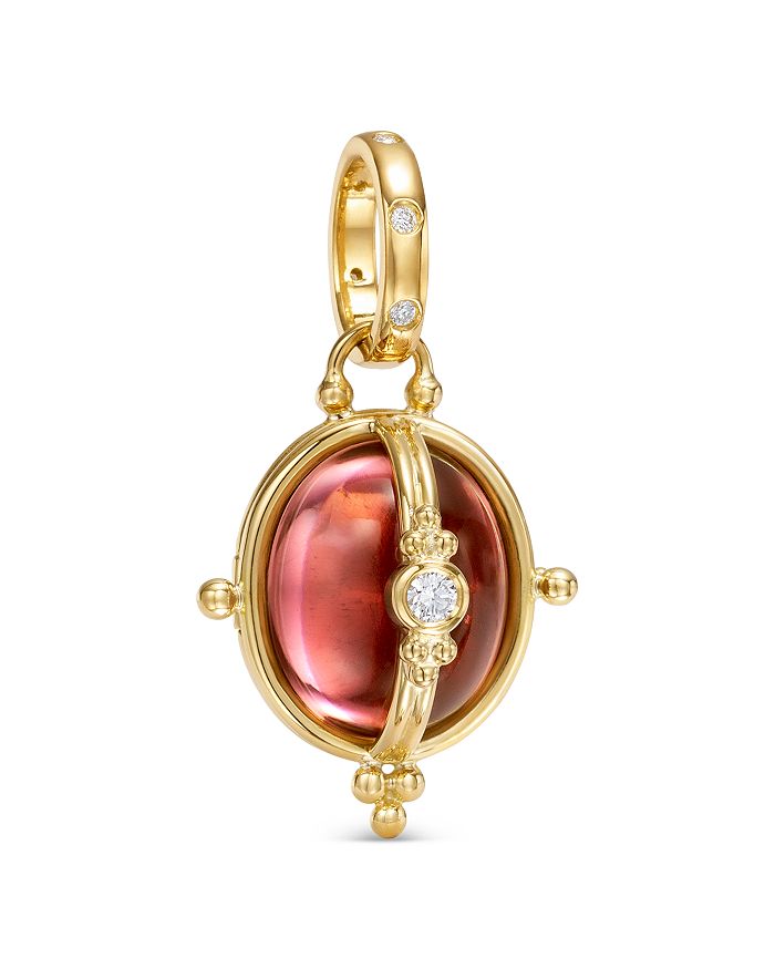 Temple St. Clair 18K Yellow Gold Classic Pink Tourmaline & Diamond ...